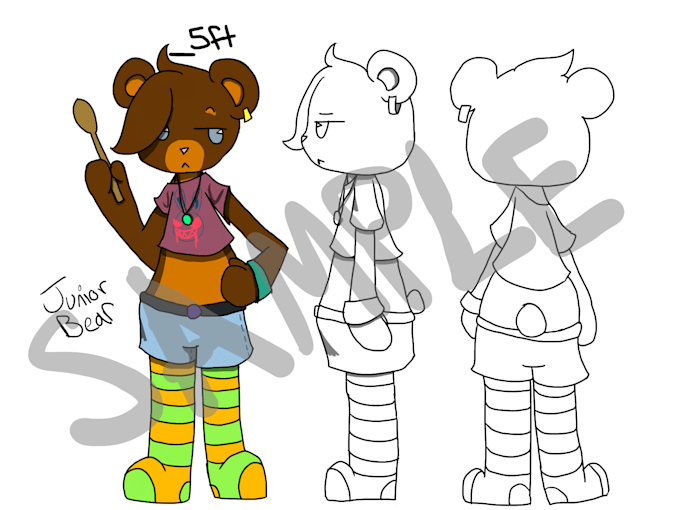 Draw a turnaround reference by Torifloopart | Fiverr