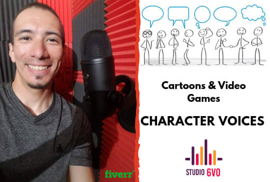 Record cartoon video game character voice over by Studio6vo | Fiverr