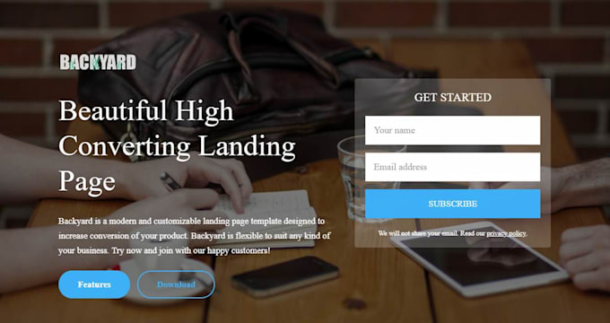 Design responsive and creative html landing page by Denimsquart | Fiverr