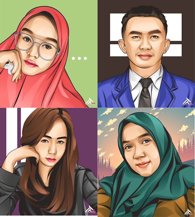 Make an interesting vector cartoon by Hansa_13 | Fiverr
