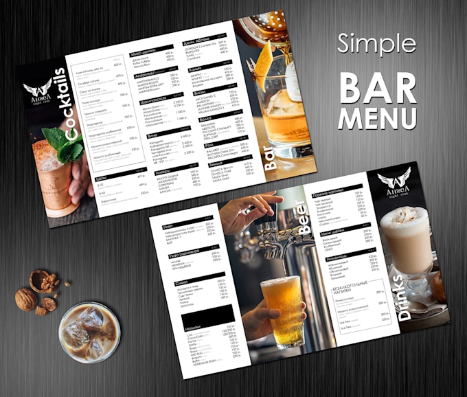 Design attractive and professional restaurant menu,prize menu by ...