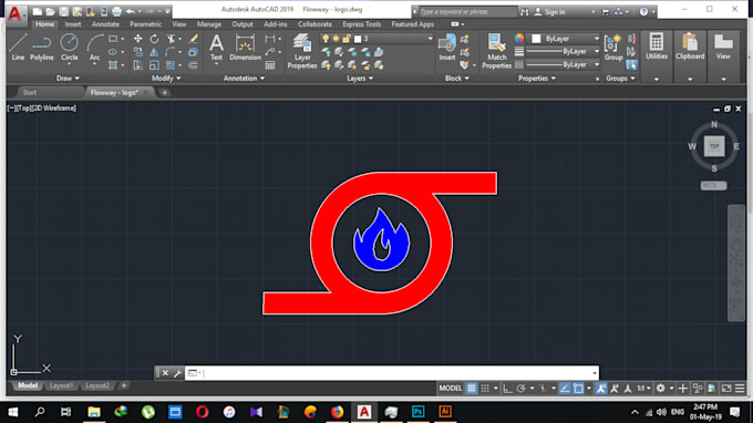Draw any logo in autocad by Ahmedmoghazy | Fiverr