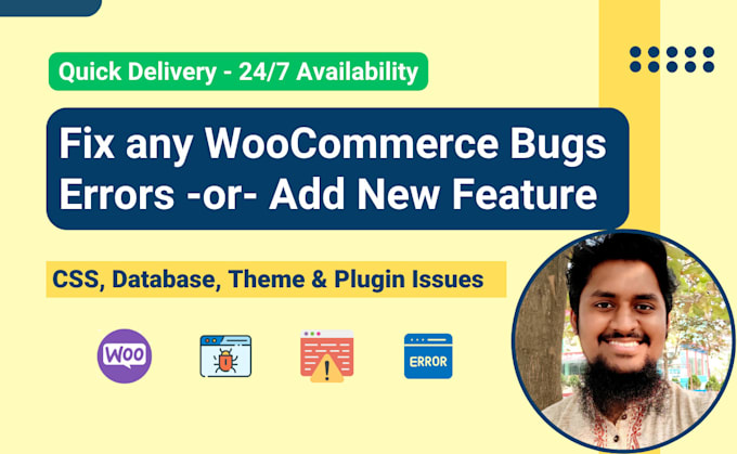 Fix woocommerce bugs, theme, plugins or design errors by Bushrahzahan ... Fix woocommerce bugs, theme, plugins or design errors by Bushrahzahan ...