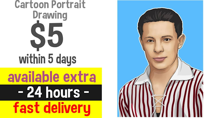 Transform your picture to cartoon style portrait by Nurafifah737 | Fiverr