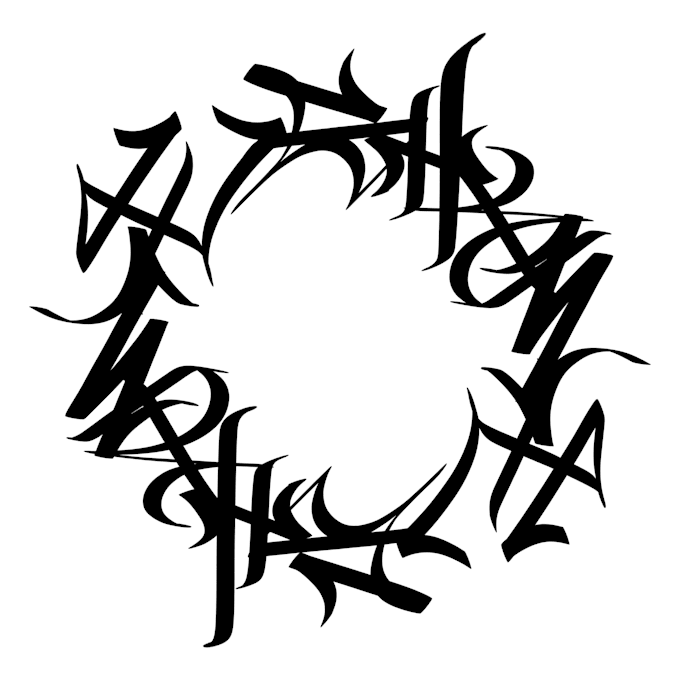 Create graffiti calligraphy mandala by Simonebrognoli | Fiverr