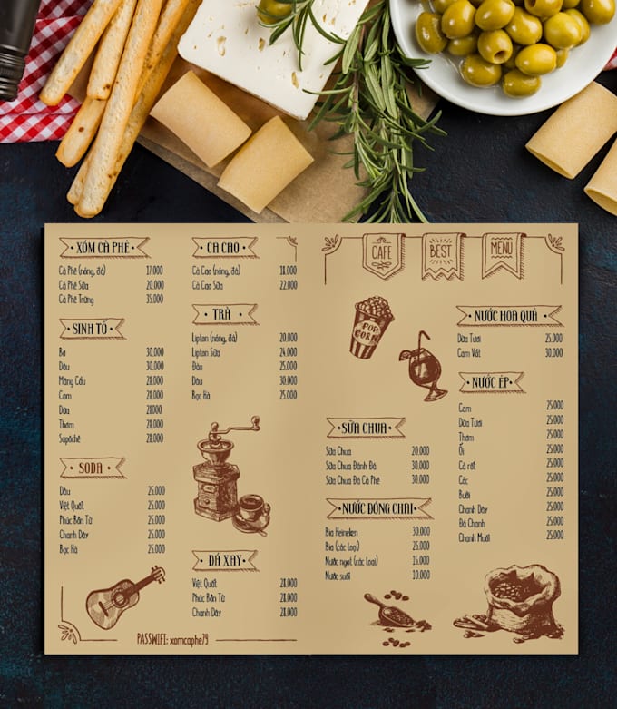 Design professional restaurant menu by Tysonnguyenh | Fiverr