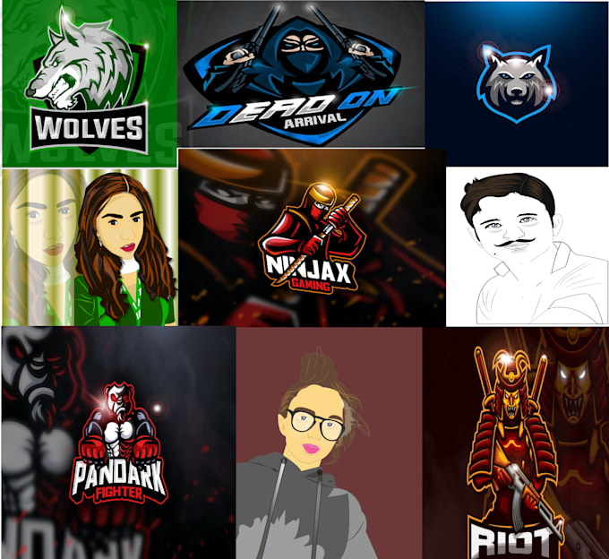 Design gaming ,e sports ,avatar ,mascot,portrait logo by Sanakhan438 ...