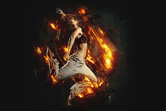 Make a burning sci fi fire effect on your desired image by Sanyco | Fiverr