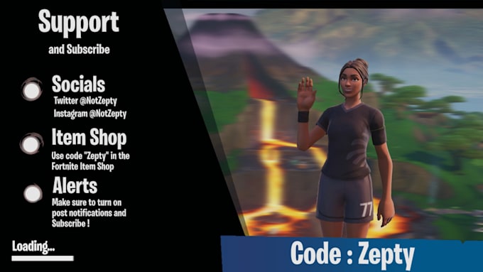 Make a fortnite support a creator loading screen intro by Notzepty | Fiverr