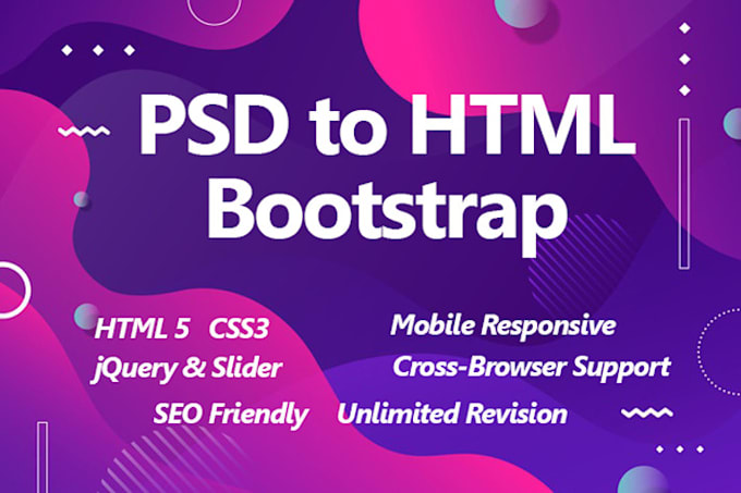 Convert psd to html responsive bootstrap 5 by Expert_html | Fiverr