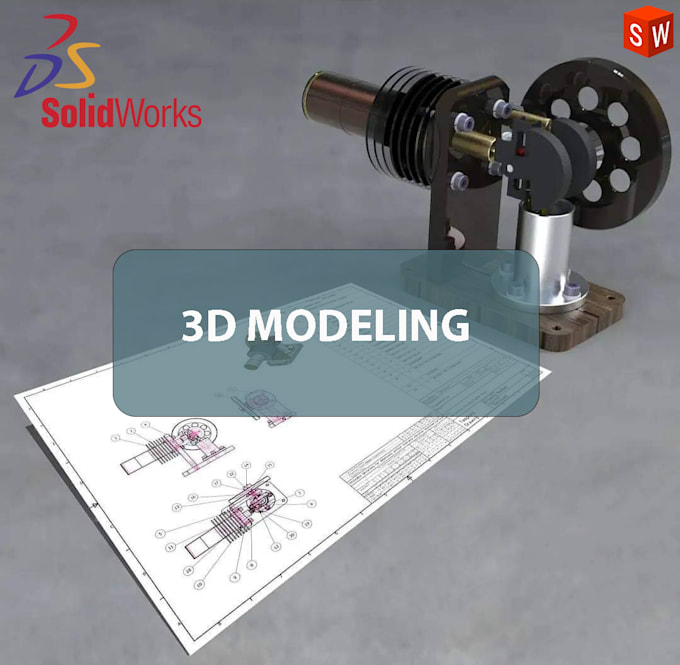 Do 3d modeling and rendering using solidworks by Moazhaider | Fiverr