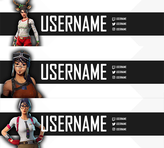Design a simple fortnite banner with your favorite skin by Dellbby | Fiverr
