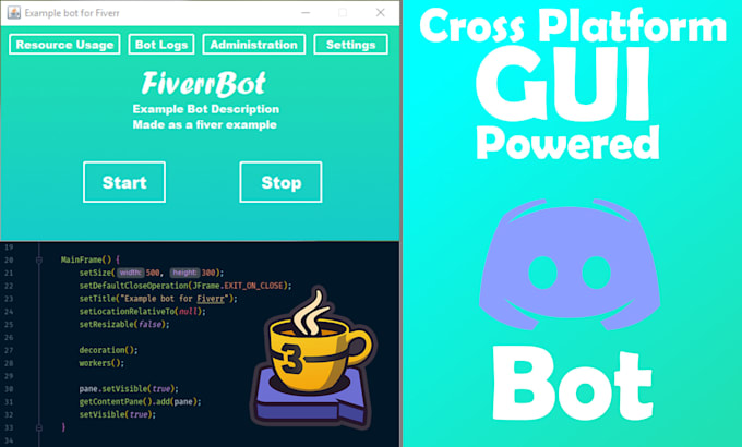 Code a gui controllable discord bot by Cheetahstuffs | Fiverr