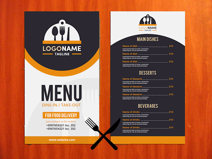 Create eye catchy menu design for your restaurant by Engrfawad | Fiverr