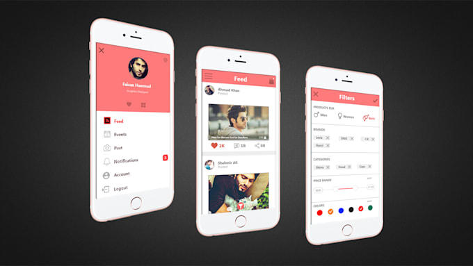 Make a simple and attractive app design by Faizanhammad | Fiverr