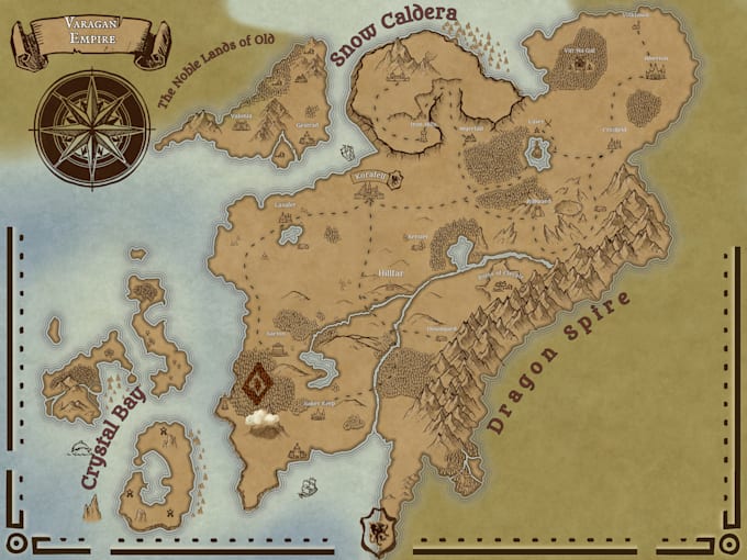 Create a dnd fantasy parchment map for you by Erikgatin | Fiverr