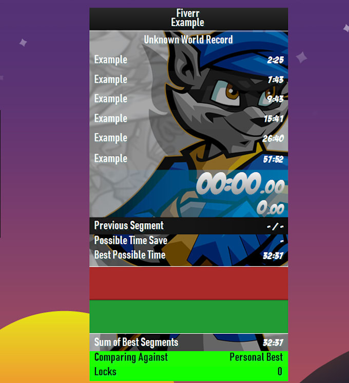 Create a livesplit layout for you by Slysonic026 | Fiverr