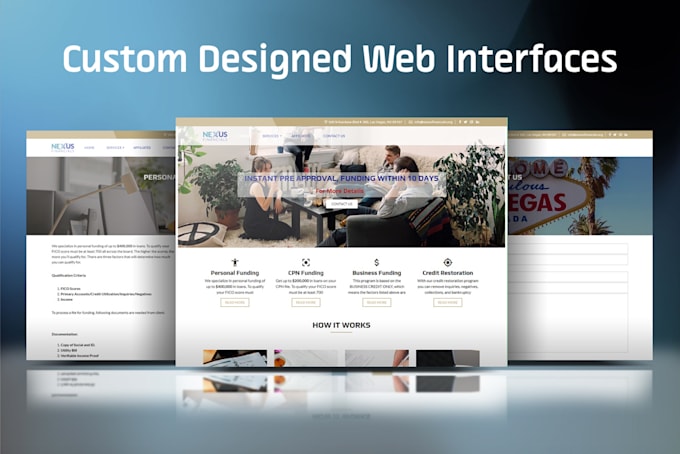 Design a custom website interface by Sheikhzahid | Fiverr