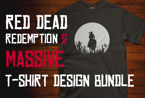 Send you tshirt designs bundle red dead redemption 2 by Pixelzoo | Fiverr