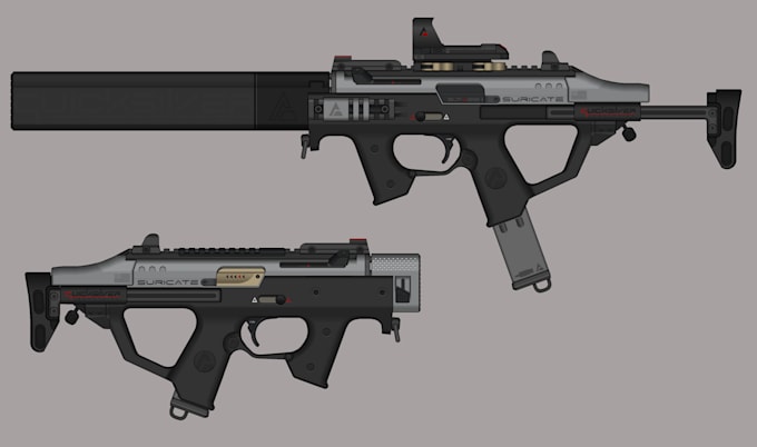 Design gun concepts for your game by Wouterkroonart | Fiverr