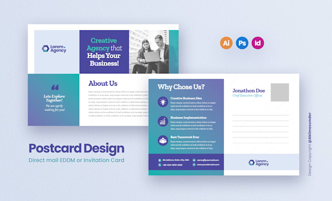 Design postcard or direct mail eddm or invitation flyer by Akilmazumder ...
