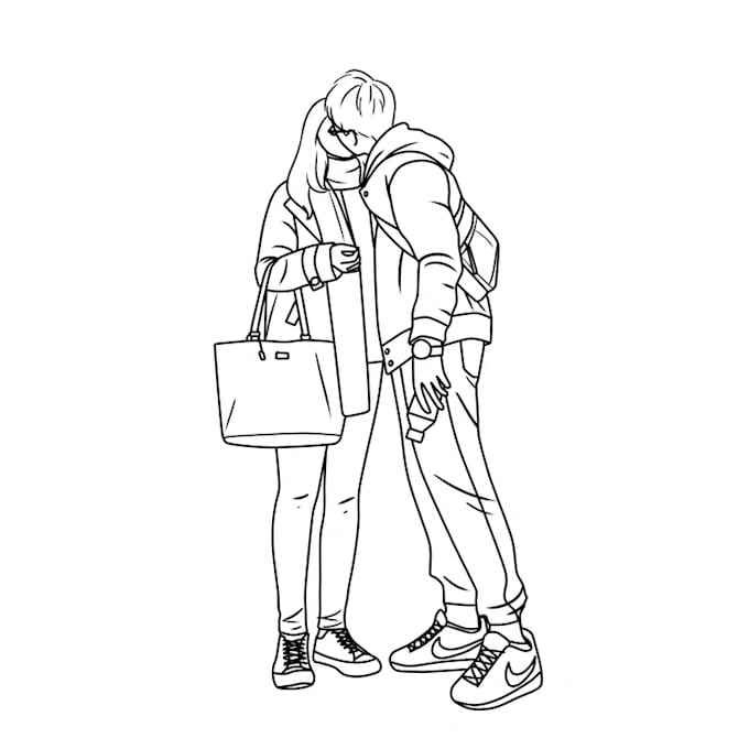 Draw line portraits without faces through your photo by Heather_22 | Fiverr