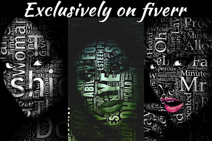 Design portrait word art for you by Graficgal | Fiverr