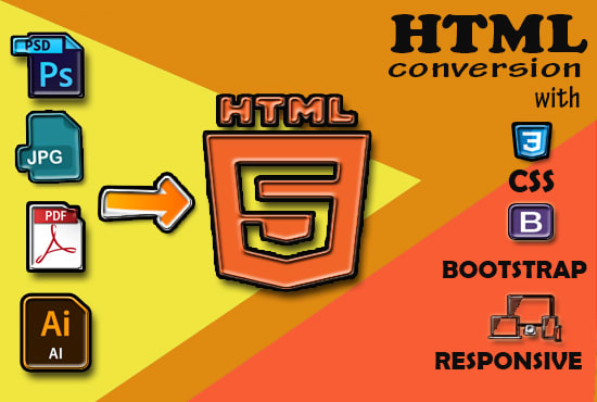 Convert psd,jpg,png,ai to html,bootsrap responsive website design by Webhunter03 | Fiverr