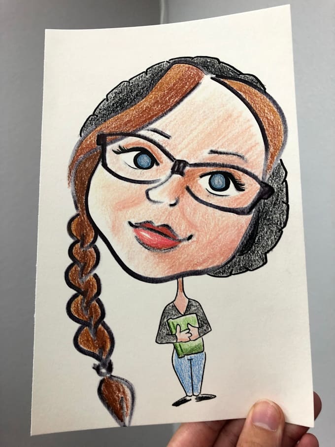 Draw a caricature of you with a silly body by Courtneyabagby | Fiverr