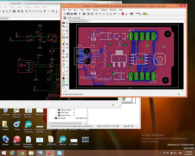 Design pcb boards for your schematic in eagle pcb design by Kadmi01 ...