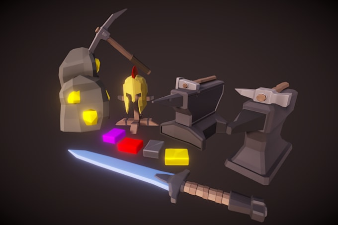 Create low poly props for your game by Kanitusa | Fiverr