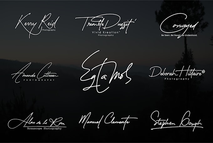 Design beautiful photography watermark or signature logo by Eqtamoh ...