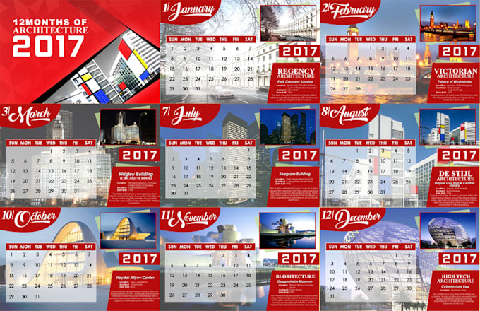 Design a customized professional calendar by Christinejoyaco | Fiverr