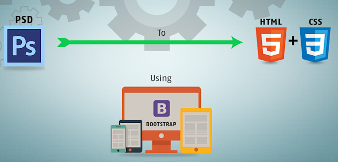 Convert psd,sketch to html mobile friendly bootstrap 4 by Mbilal4 | Fiverr