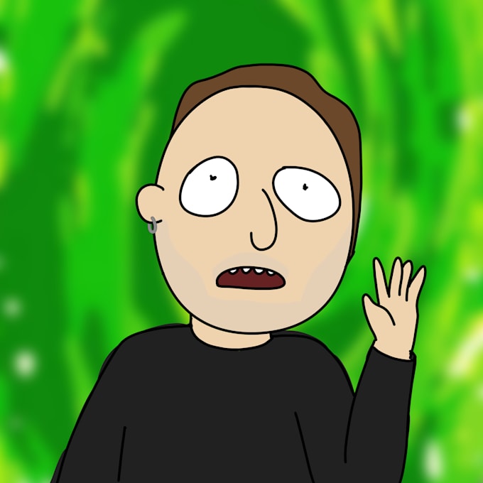 Turn you in rick and mortys character by Gabrielalbino | Fiverr