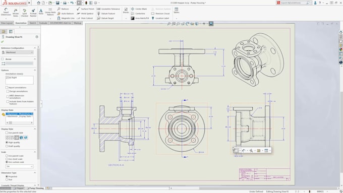Make 2d manufacturing drawing in solidworks, creo, nx or autocad by ...