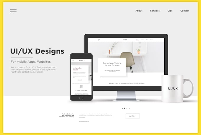 Do stunning web or mobile ui ux design by Shavinvirojh167 | Fiverr
