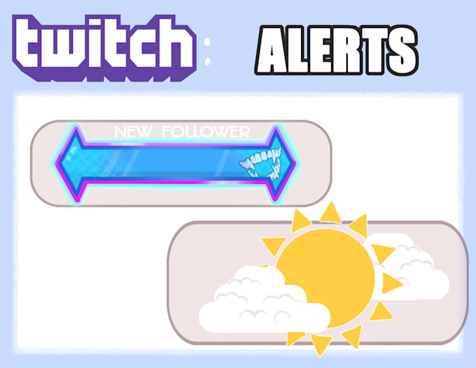 Draw custom twitch alerts by Kyuunsparks | Fiverr