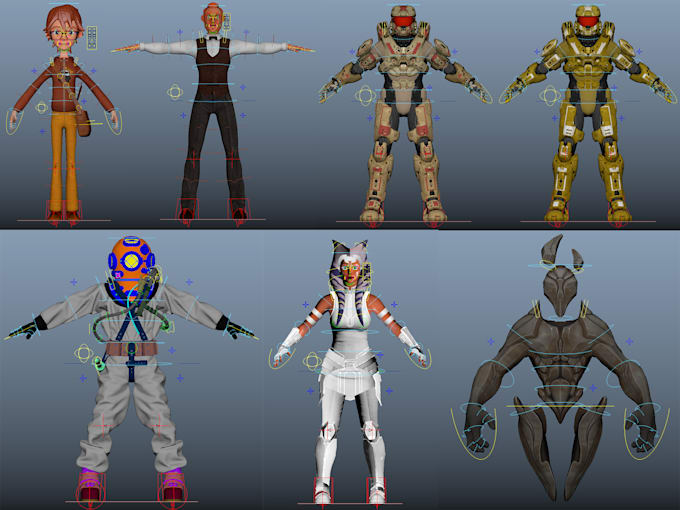 Rig 3d character in maya for animation, unreal or unity by Ggarg96 | Fiverr