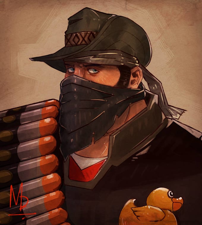 Draw a portrait of any human or team fortress 2 character by Oftmisha ...