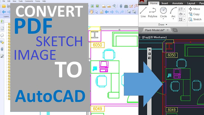 Turn your pdf, hand drawing or image into autocad by Dmpauly | Fiverr