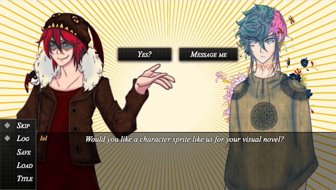 Draw or design visual novel character sprite by Callofdespair | Fiverr