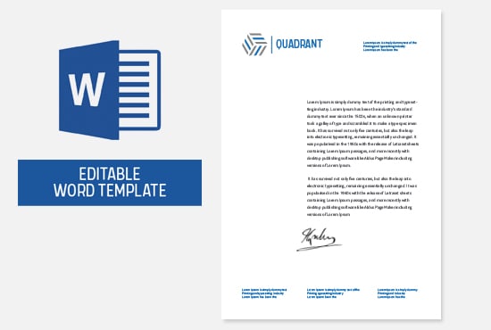 Create a nice and clean word template with a header and a footer by ...