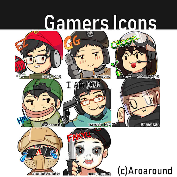 Create chibi gaming profile icon by Aroaround | Fiverr