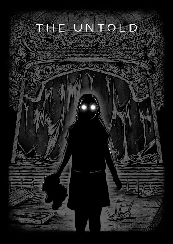 Create fantasy, horror, surreal, line art illustration by Wasikendedes ...