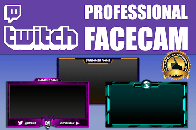 Design a professional twitch facecam overlay by Steve_laz | Fiverr