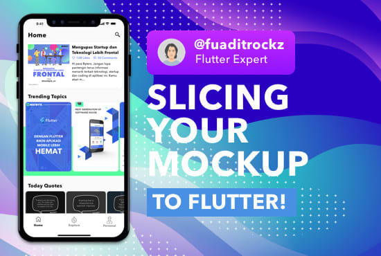 Slicing mockup to android flutter by Fuaditrockz | Fiverr