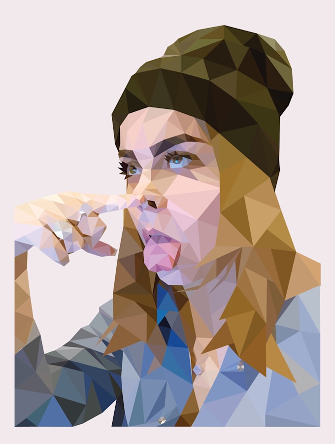 Do an amazing low poly portrait by Barbarateixeira | Fiverr