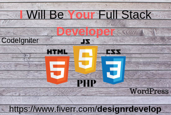 Be your full stack developer by Designrdevelop | Fiverr