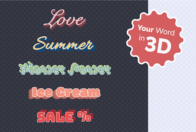 Make your word 3d by Designsparetime | Fiverr